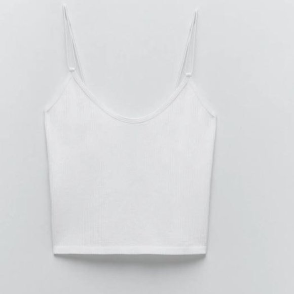 Zara | Tops | Zara White Limitless Contour Collection Cropped Tank ...